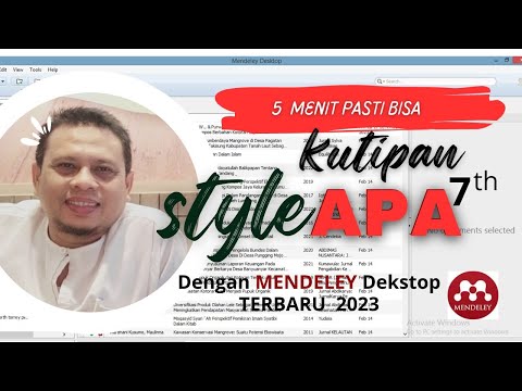 MENDELEY STYLE APA 7th MEMBUAT DAFTAR PUSTAKA OTOMATIS #skripsi #mendeley