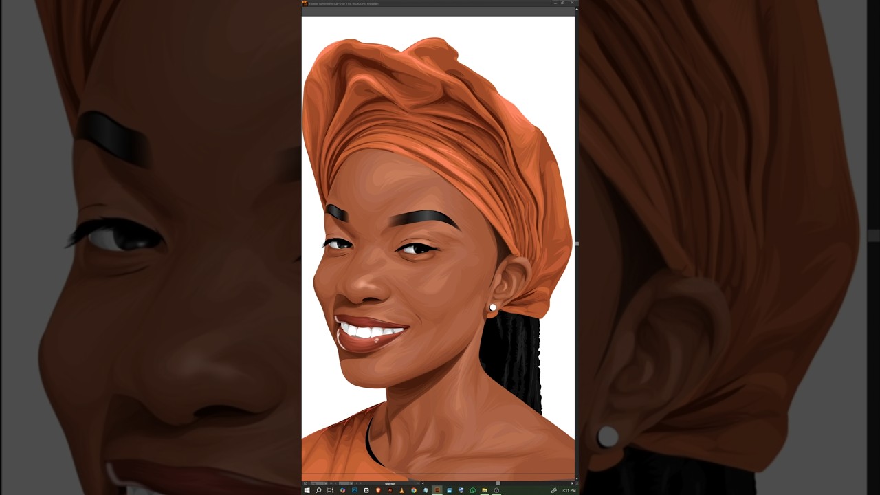 Adobe Vector Art Time lapse #portraitart