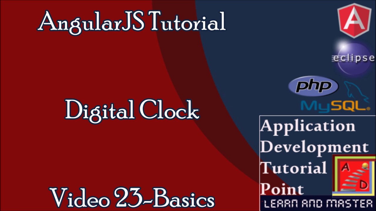 Angularjs Tutorial Basics.Video 23.Digital Clock.