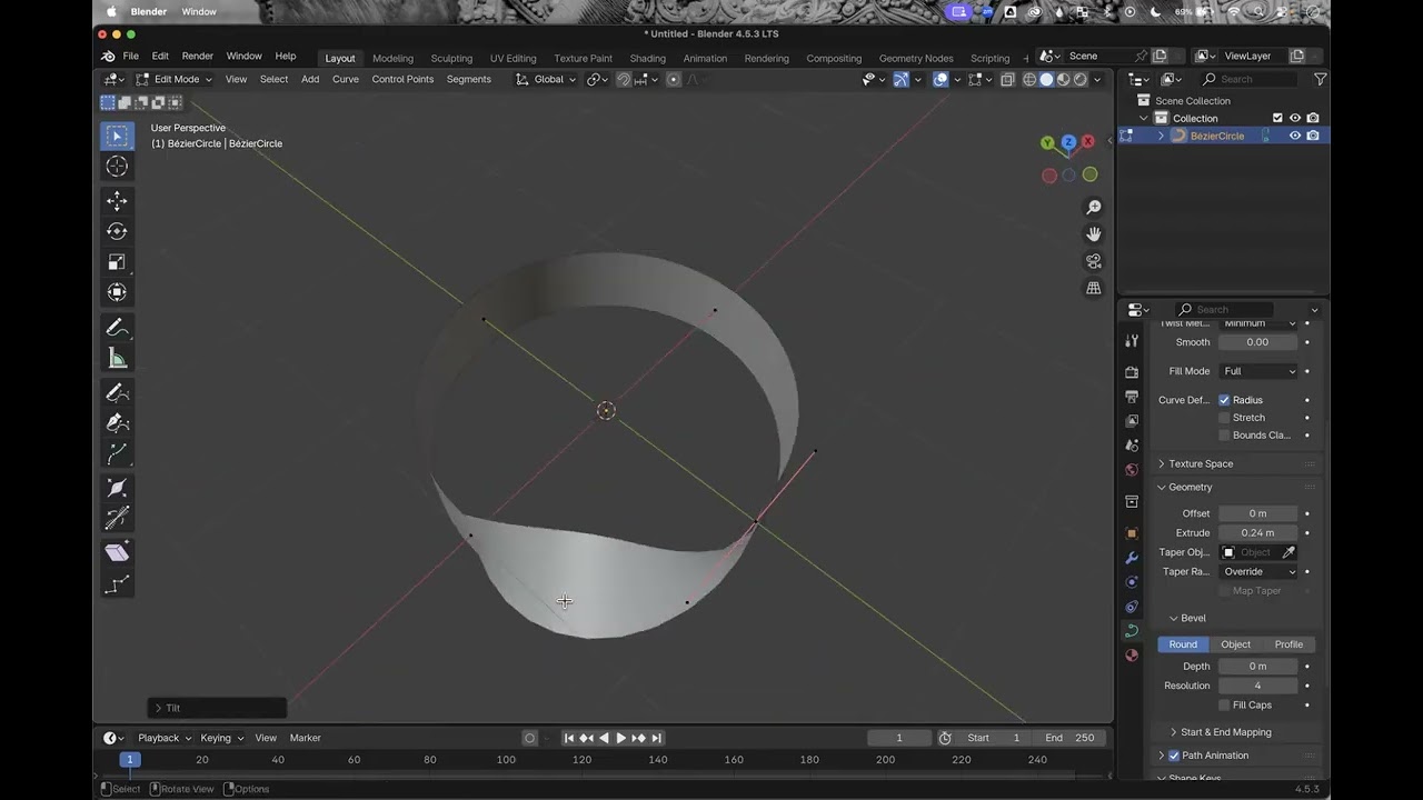 Quick and Simple Möbius Strip in Blender