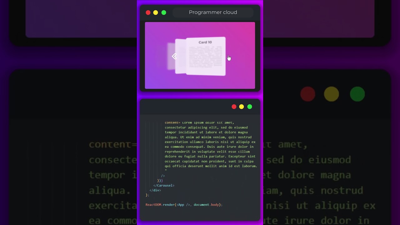 3D Card Carousel With React JS 🎡🎢