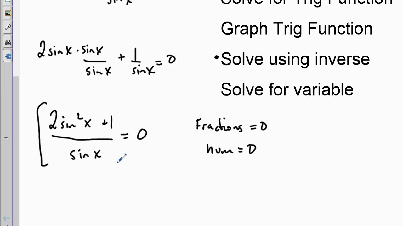 Solving Trigonometric Equations (No Solution)