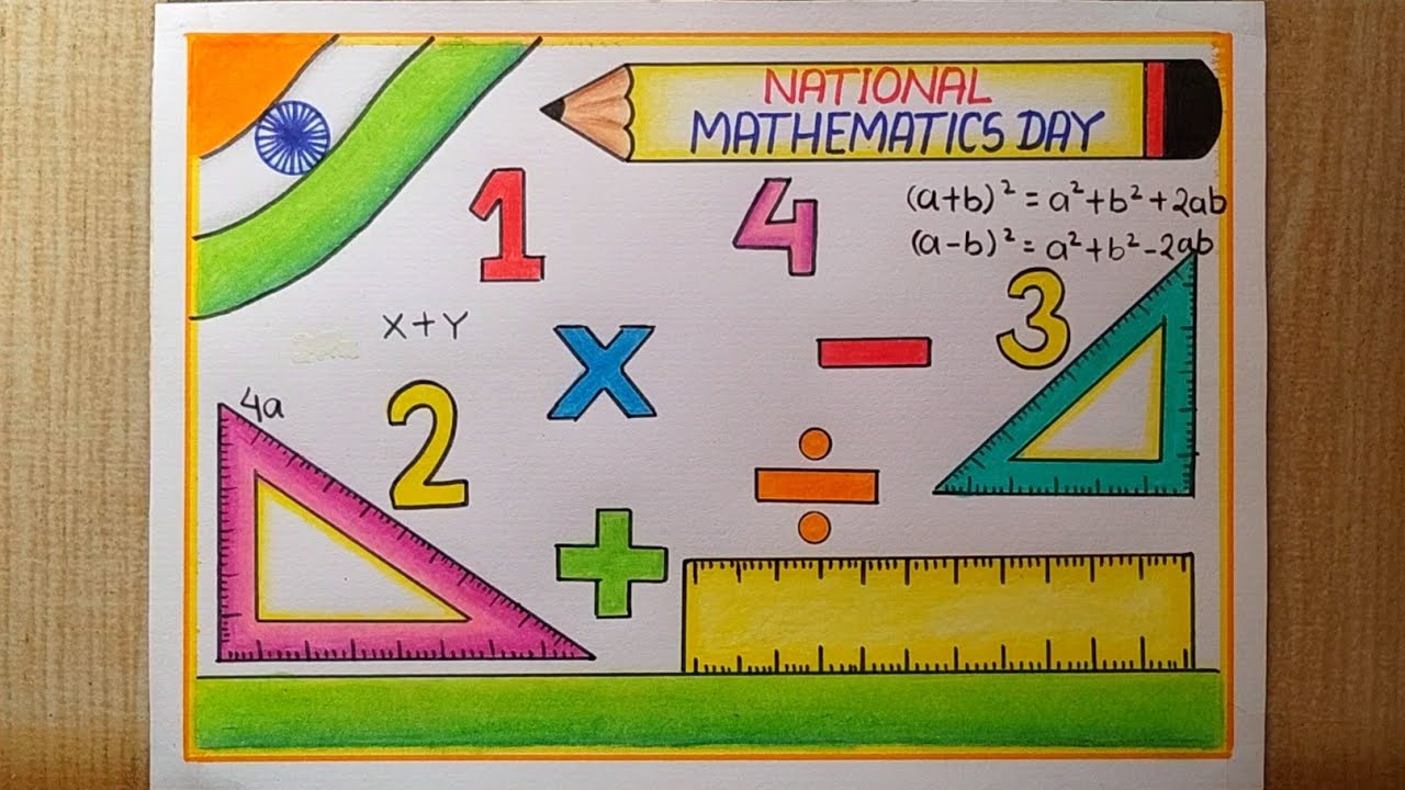 National Mathematics day poster drawing easy A| Mathematics day drawing| Math day Special drawing