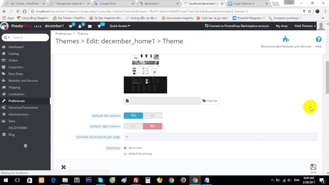 how to change theme name or change directory for theme