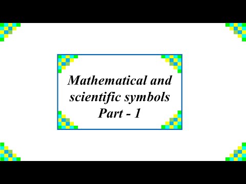 Mathematical and Scientific Symbols Part - 1 || Greek Alphabet ||