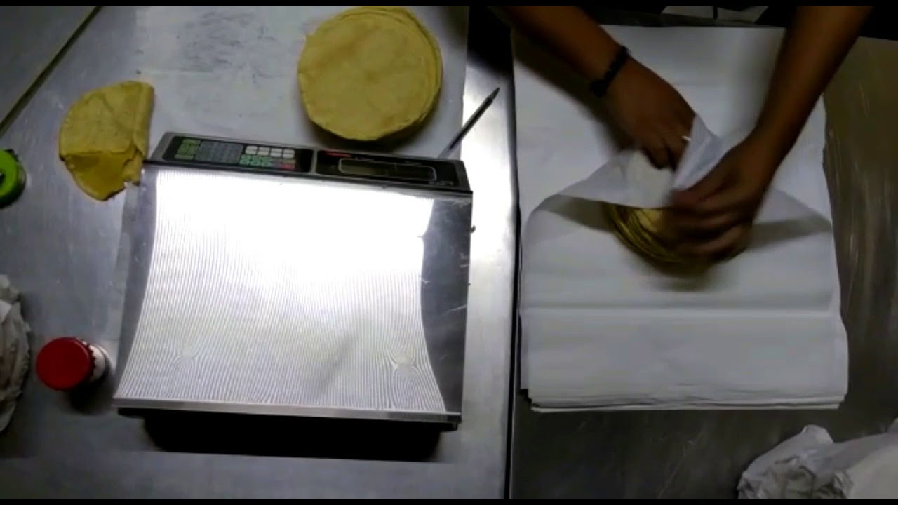 Método de medición de tiempos - Empaquetado de una tortilla