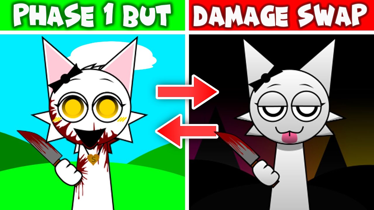 Sprunki Phase 1 But DAMAGE SWAPPED DOUBLE DATE