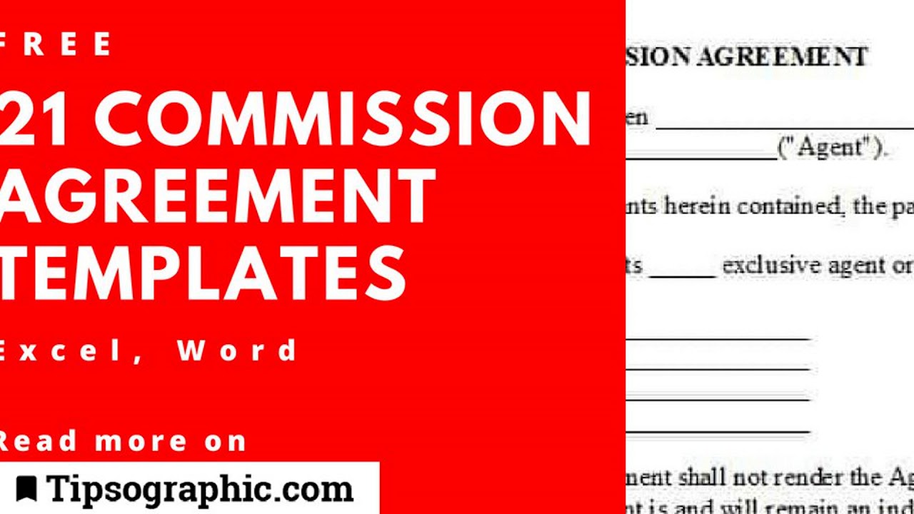 20+ Commission Agreements Templates [Excel, Word], Free Download