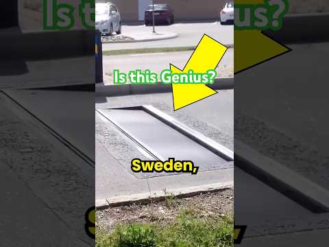 Is this Genius or nah? #sweden #speedbumps #finesse #funny #wow