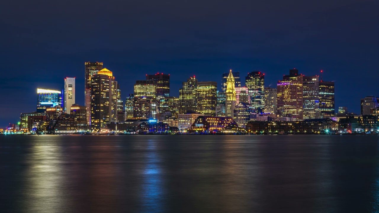 Boston Skyline: 4K Ambient City Views | Perfect TV Background & Screensaver
