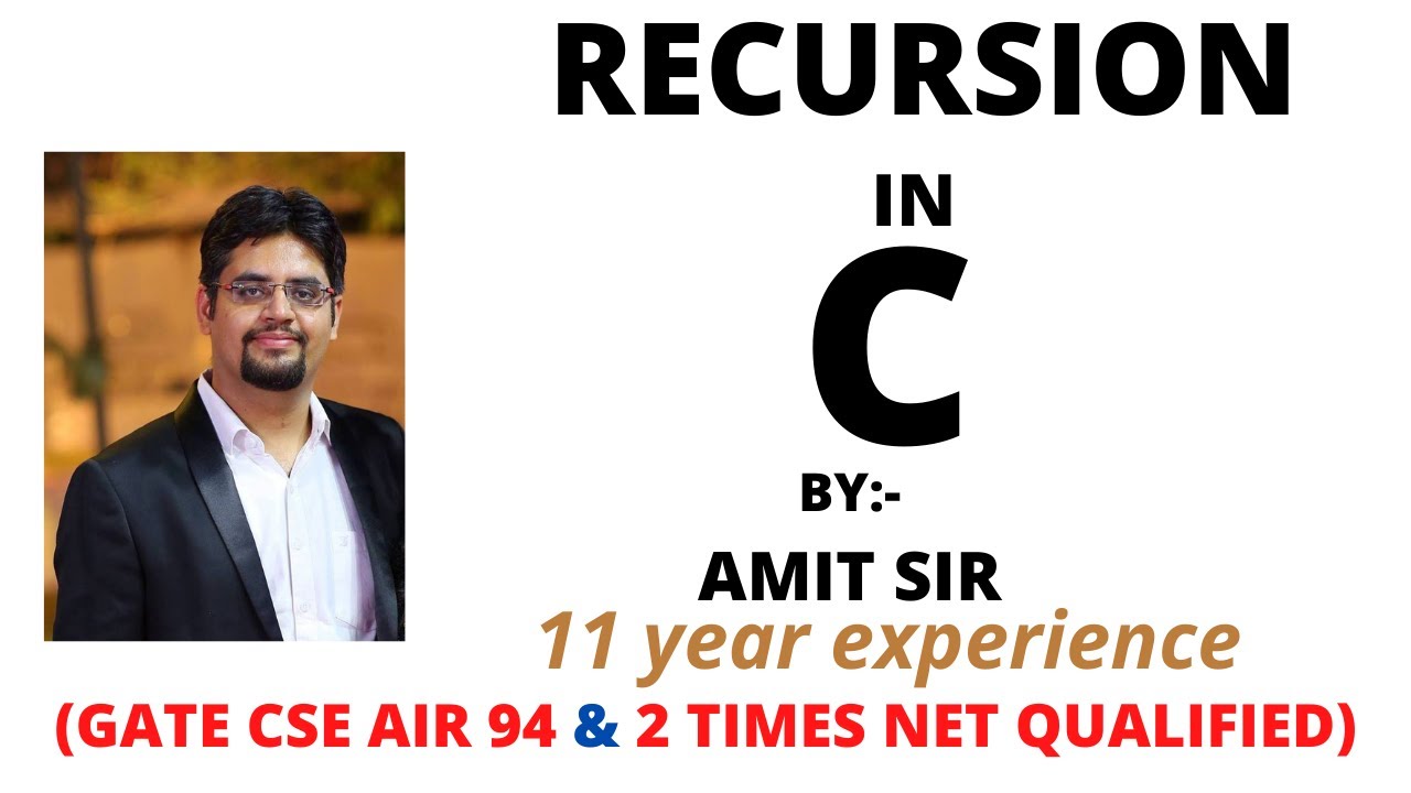 Recursive Functions: Recursion In C: C Tutorial In Hindi | PART 4