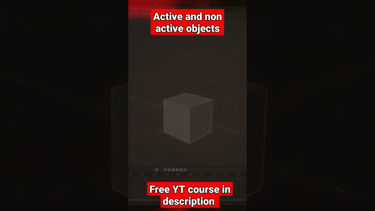 #blendertutorial ACTIVE and NOT ACTIVE Selected Objects!