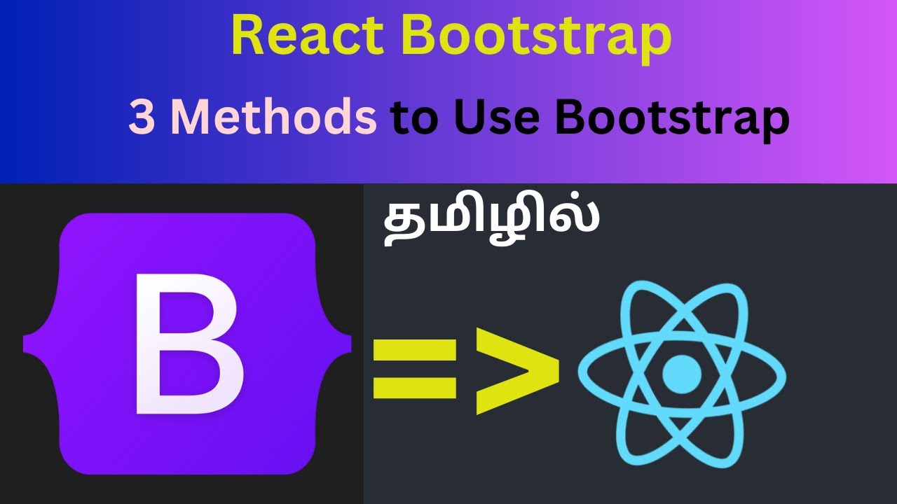 how to use bootstrap in react js tamil | De vicky | #reactjs