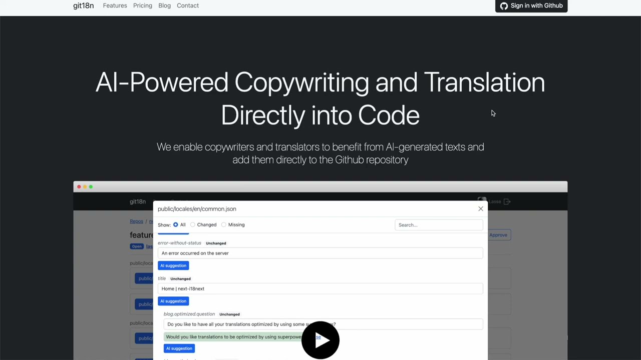 AI-powered Copywriting and Translation with Deep Github Integration