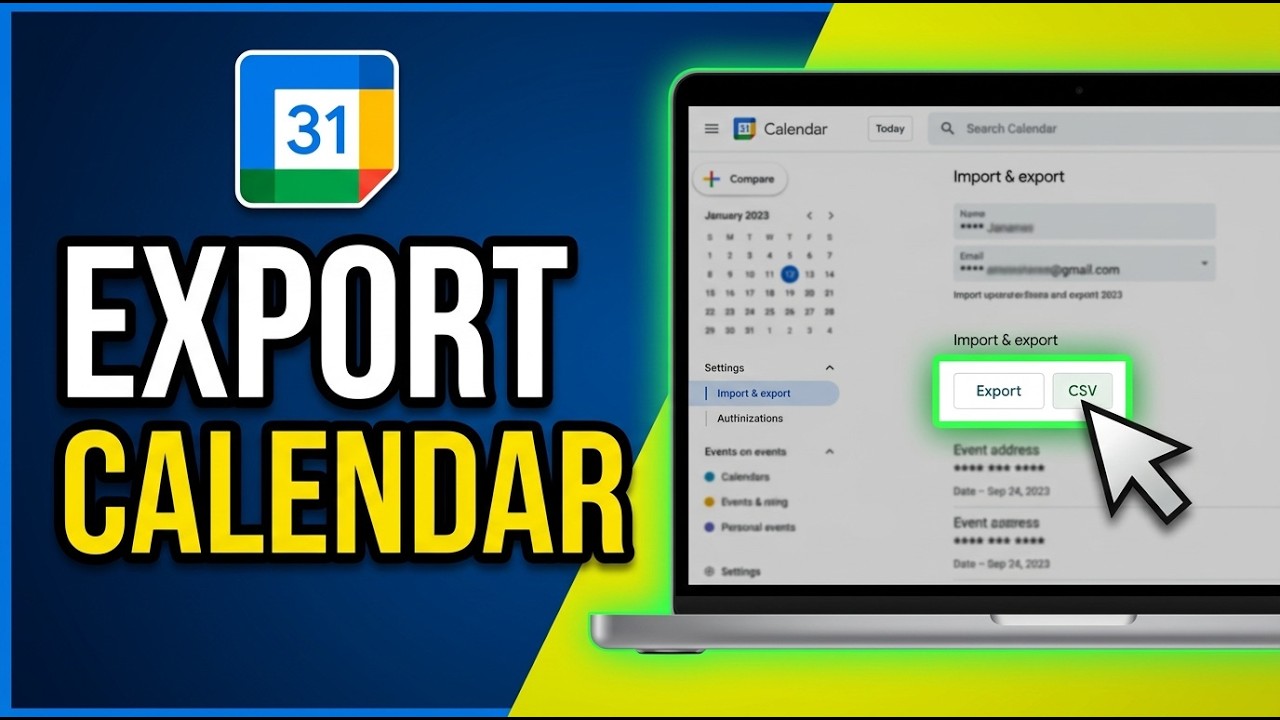How to Export Google Calendar as CSV 2026 (Quick Guide)