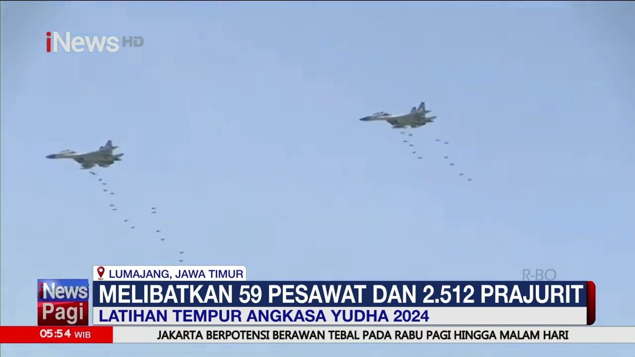 TNI AU Gelar Latihan Tempur Angkasa Yudha 2024 di Lumajang, Jawa Timur   iNews Pagi 04 12