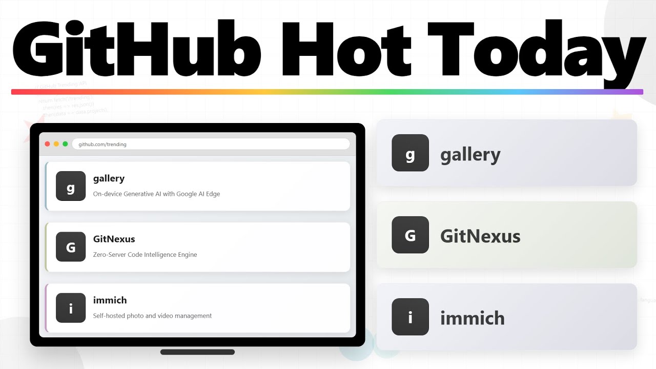 Mind-Blowing AI Tools: Gallery, GitNexus & Immich!