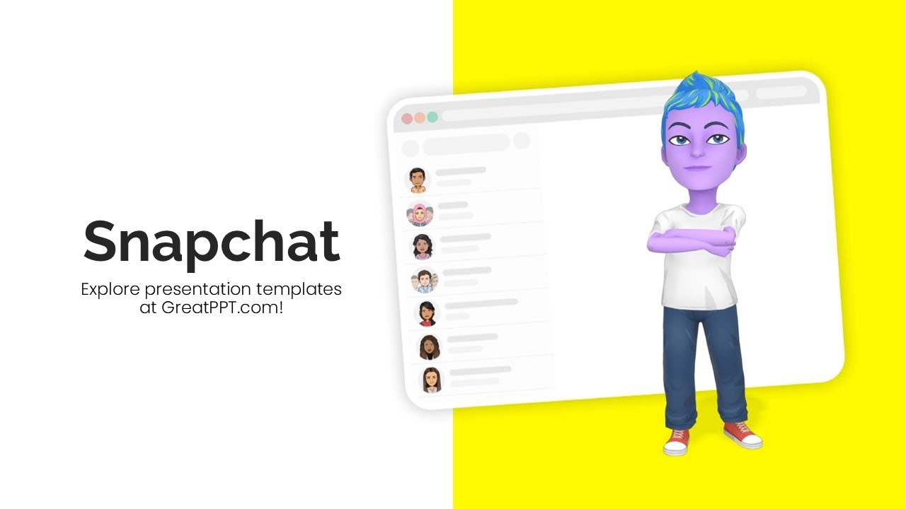 Snapchat PowerPoint Template by GreatPPT