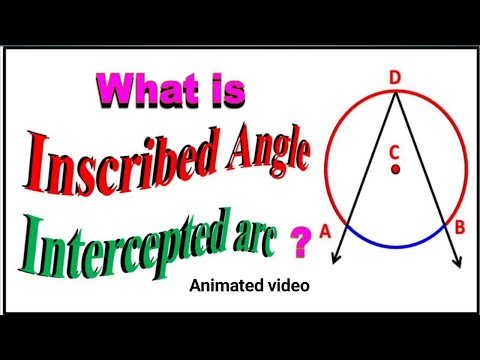 Inscribed angle and intercepted arc | circle | class 10th | Geometry | animated video