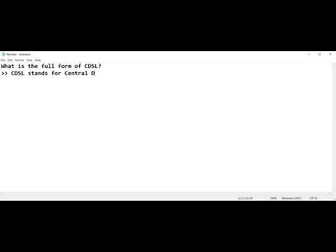 What is the full form of CDSL |Stock Market|