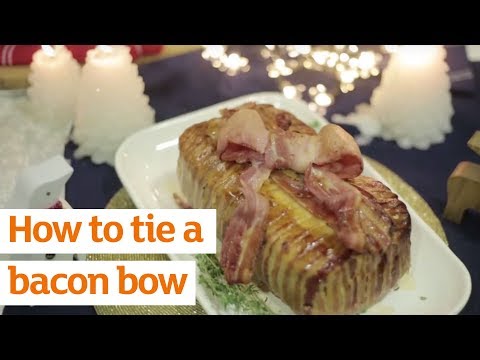How to tie a bacon bow | Recipe | Sainsbury's