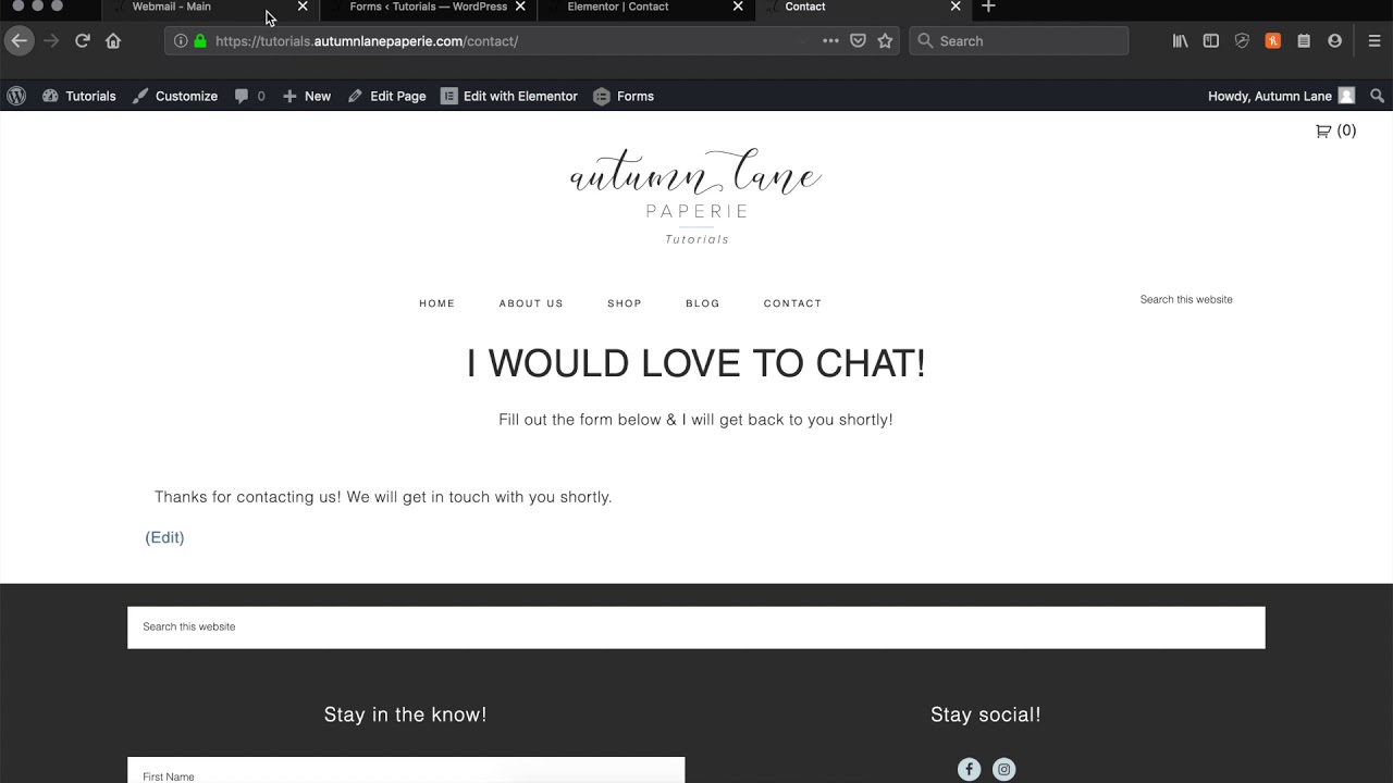 WordPress Gravity Forms Tutorial: How to view contact form entries