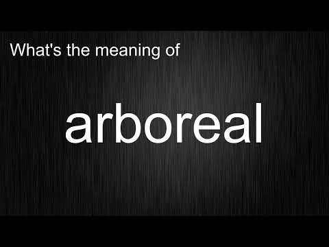 What's the meaning of "arboreal", How to pronounce it?