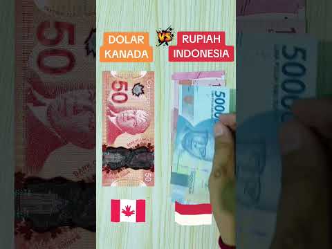 Perbandingan Uang 50 Dolar Kanada Ke Rupiah Indonesia #shorts
