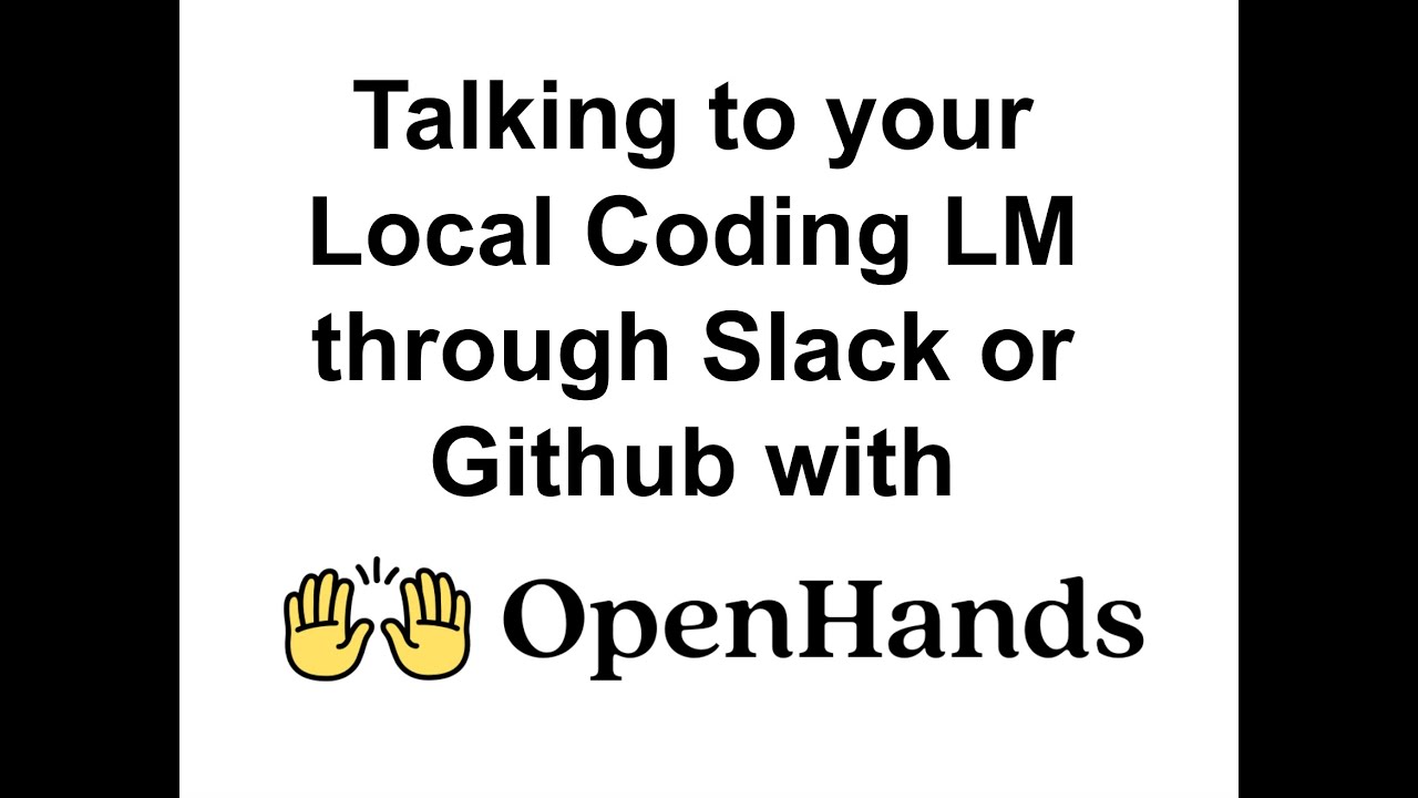 Using a Local Agentic Coding LLM through Slack or GitHub with OpenHands
