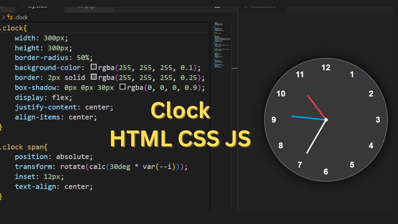 How to Create Analog Clock using HTML CSS and JavaScript
