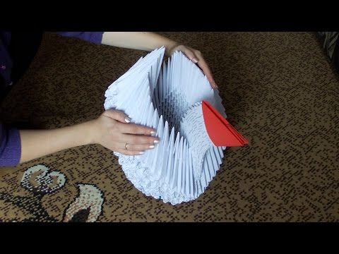 3D origami giant (big) swan (cygnet) tutorial | The Secrets of Origami