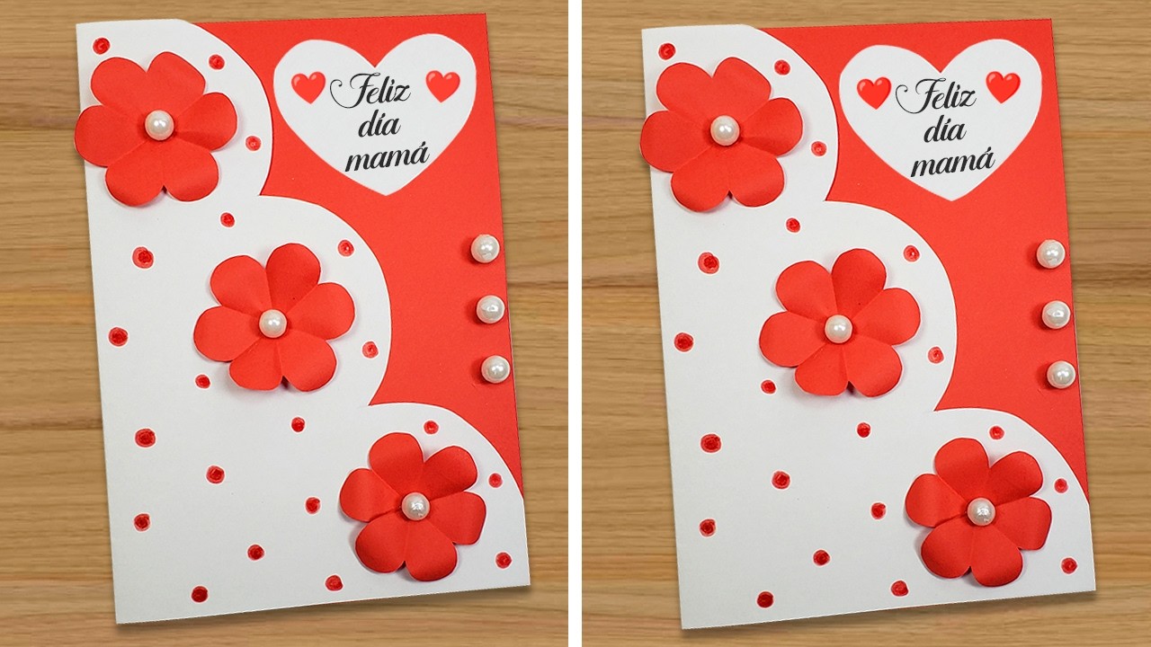 💌Tarjeta del Día de la Madre/Mujer hecha a mano | DIY fácil y rápida para regalar a mamá 😍