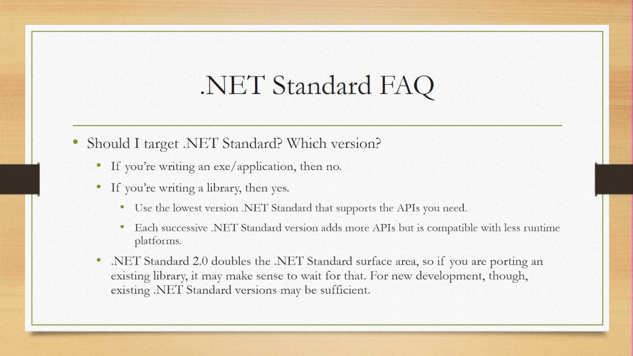 .NET Standard FAQ