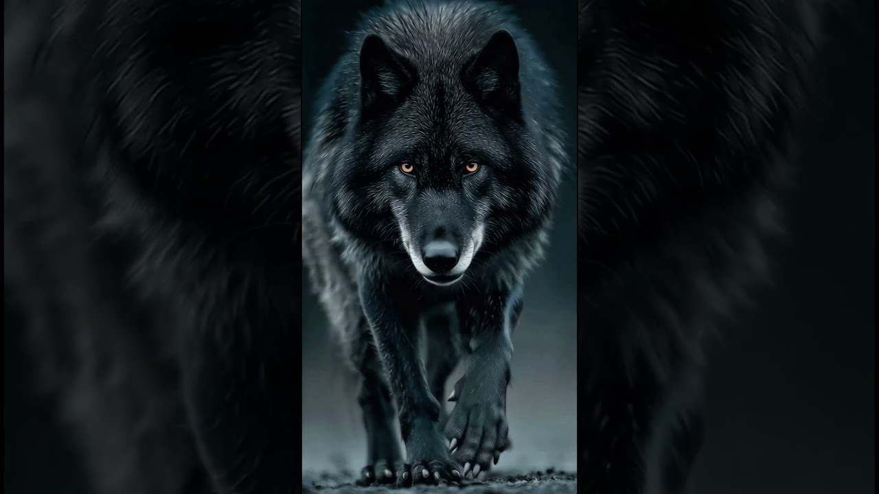 Live wallpaper : white wolf 🐺🌙  #livewallpaper  #wallpaper #wolf   #animals #aivideop
