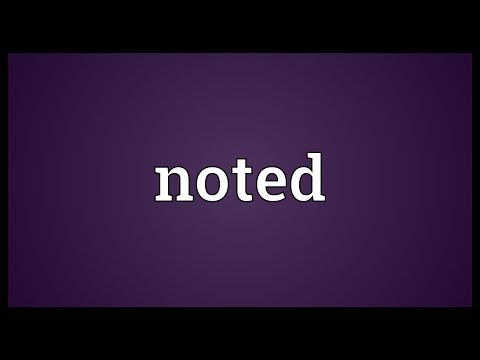 Noted Meaning