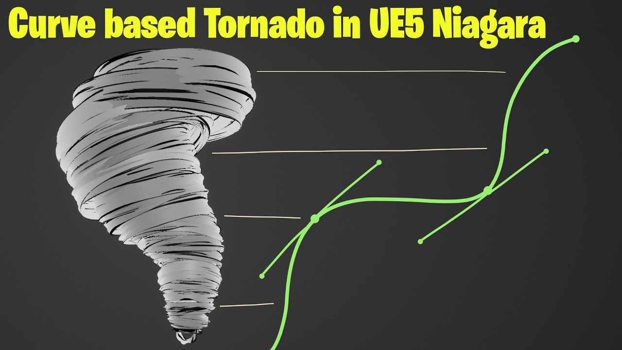 Creating a Curve Based Tornado in UE5 Niagara | Showcase