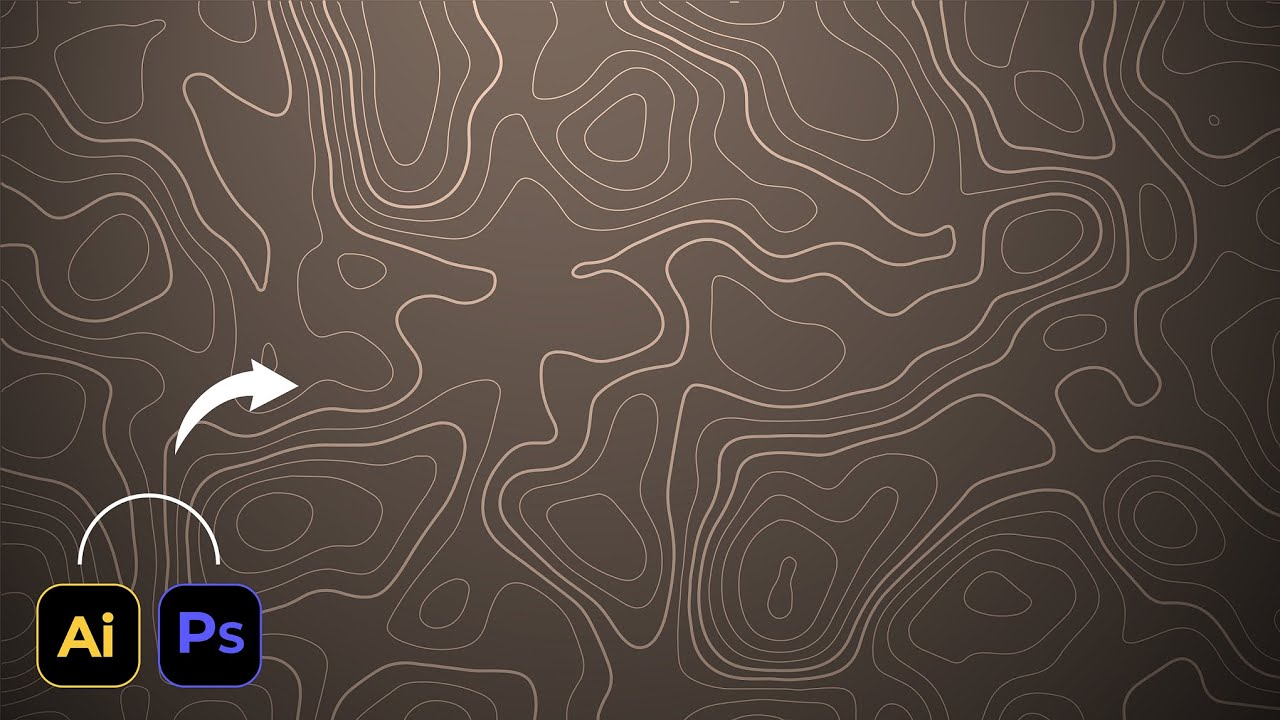 Create Topographic Contour background Using Photoshop and Illustrator
