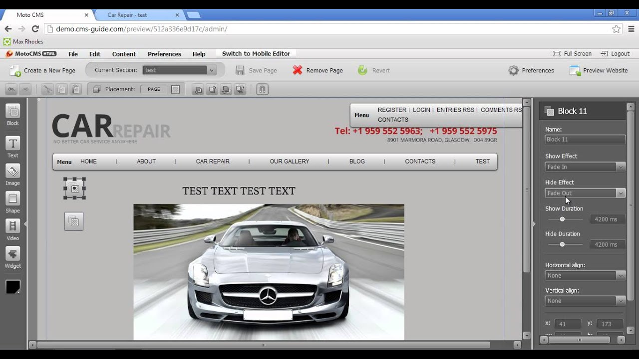 HTML CMS templates - Managing Blocks