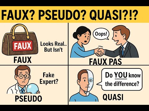 Faux, Faux Pas, Pseudo, Quasi Meaning, Differences, Usage, Etymology, Mnemonic
