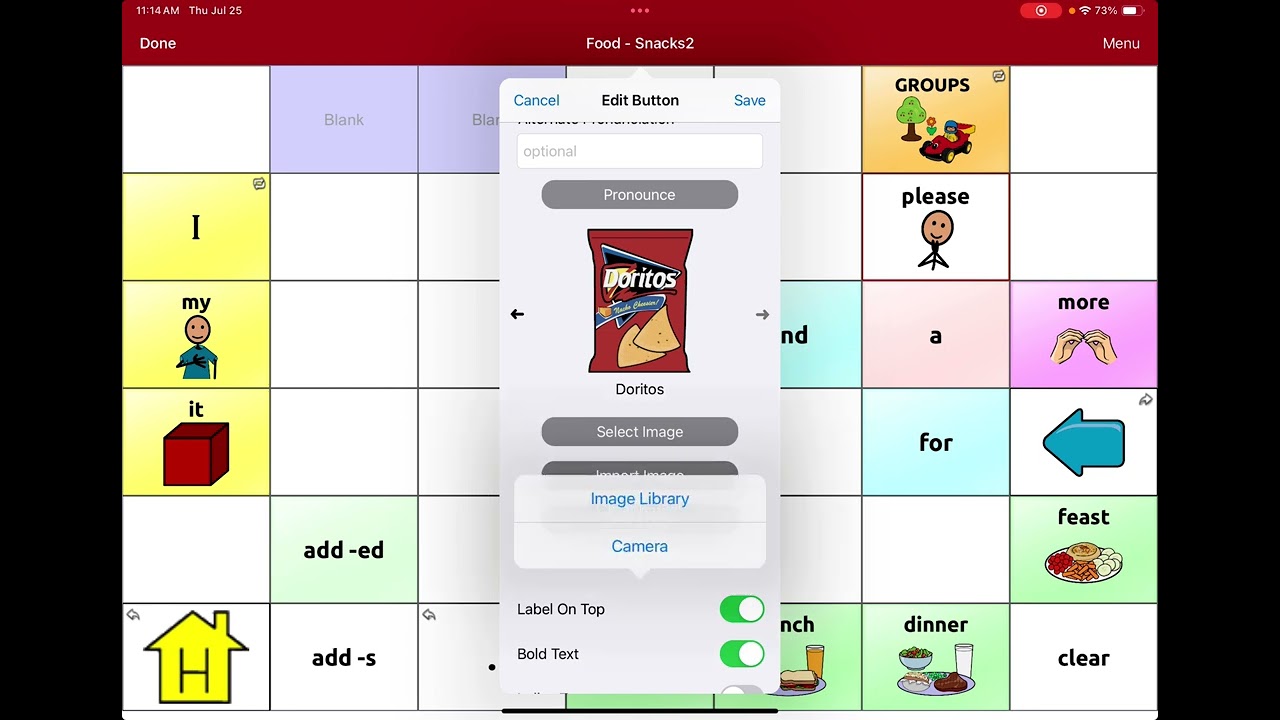 Adding a New Button- TouchChat