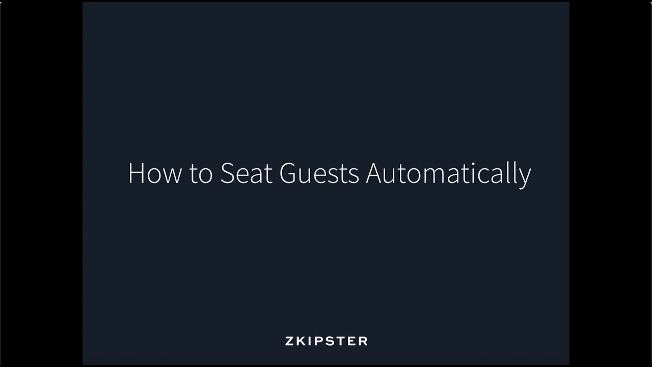 Dynamic Seating Charts: Seating Guests Automatically | zkipster Tutorial