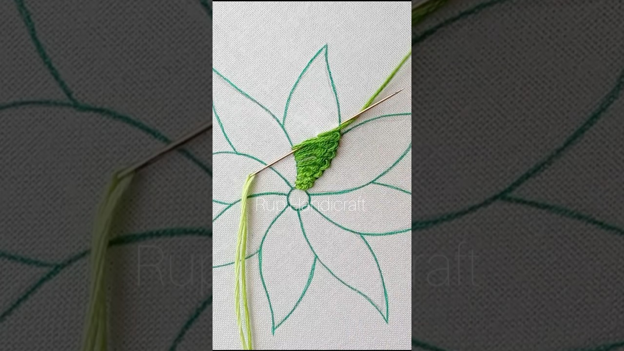 #bordado easy flower basic hand #embroidery stitch🌿💥🌻