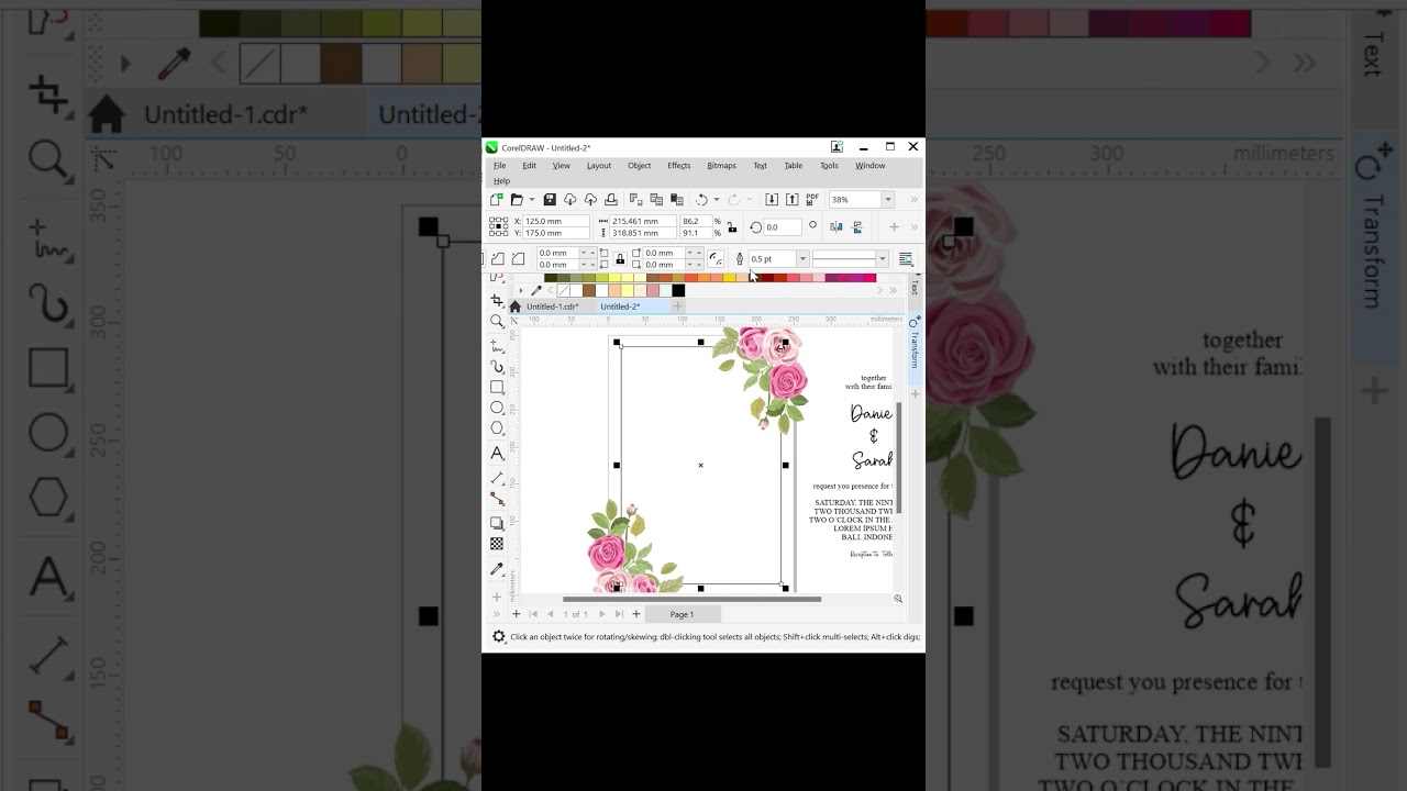 Designing Elegant Wedding Invitation Cards with CorelDRAW: Vector Rose Assembly Tutorial