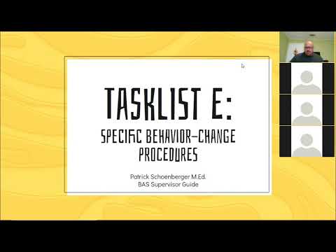 Tasklist E: Specific Behavior Change Procedures Part 1
