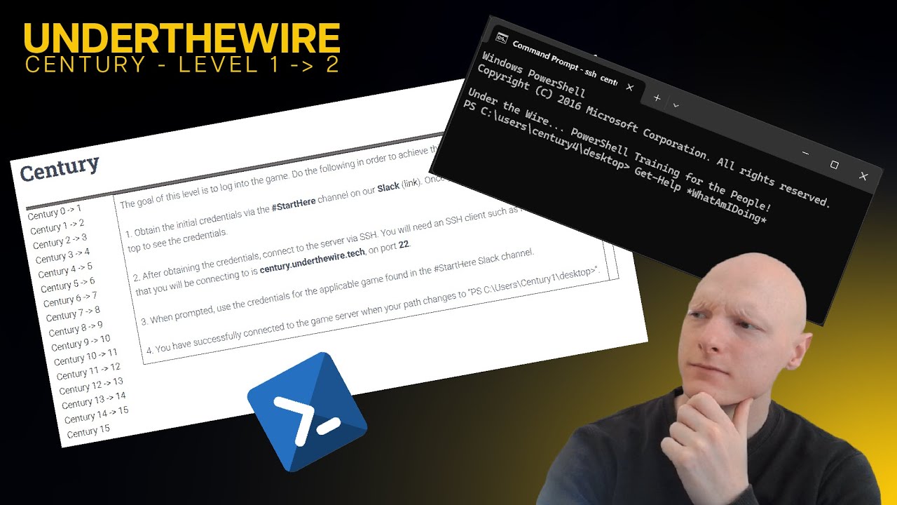 Under The Wire: Century Level 1 – PowerShell CTF