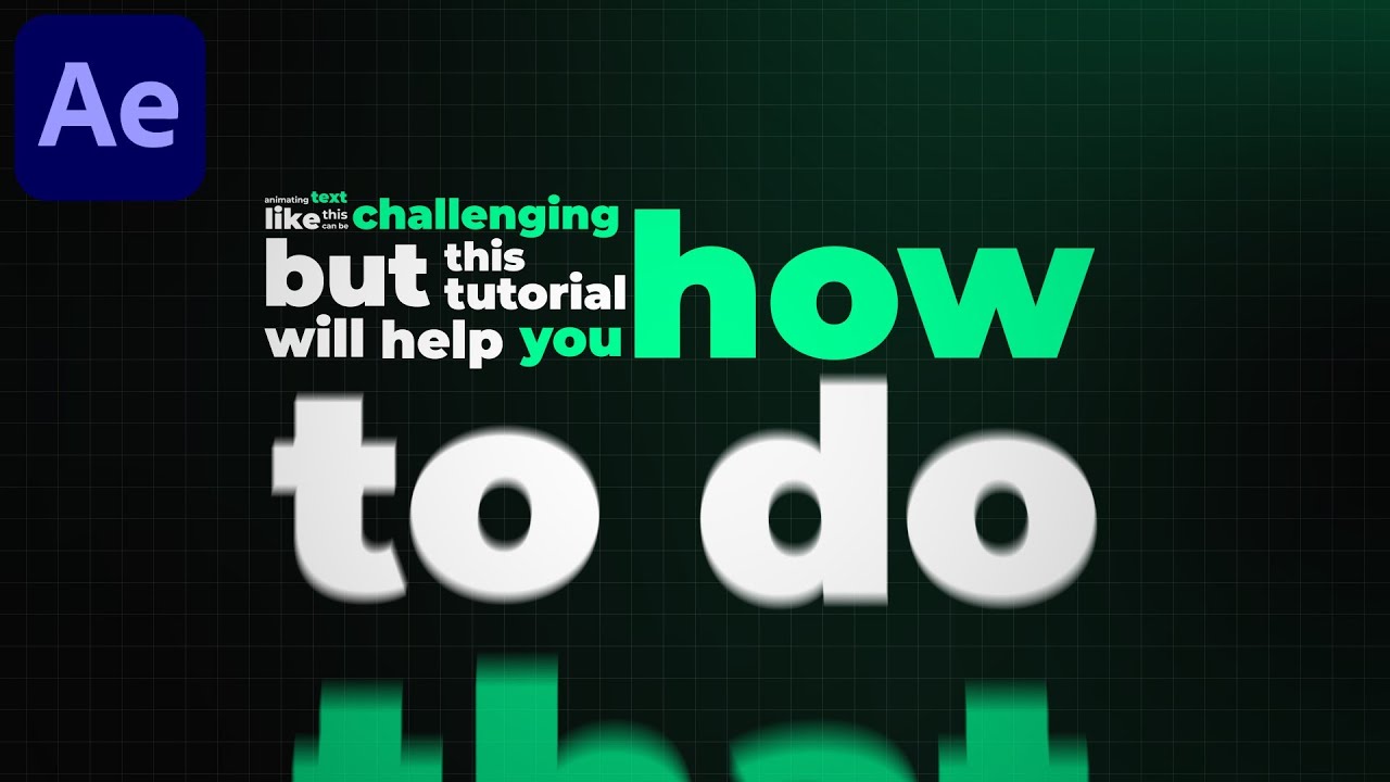 Typography Motion Graphics Animation in After Effects - After Effects Tutorial Kinetic Typography #4