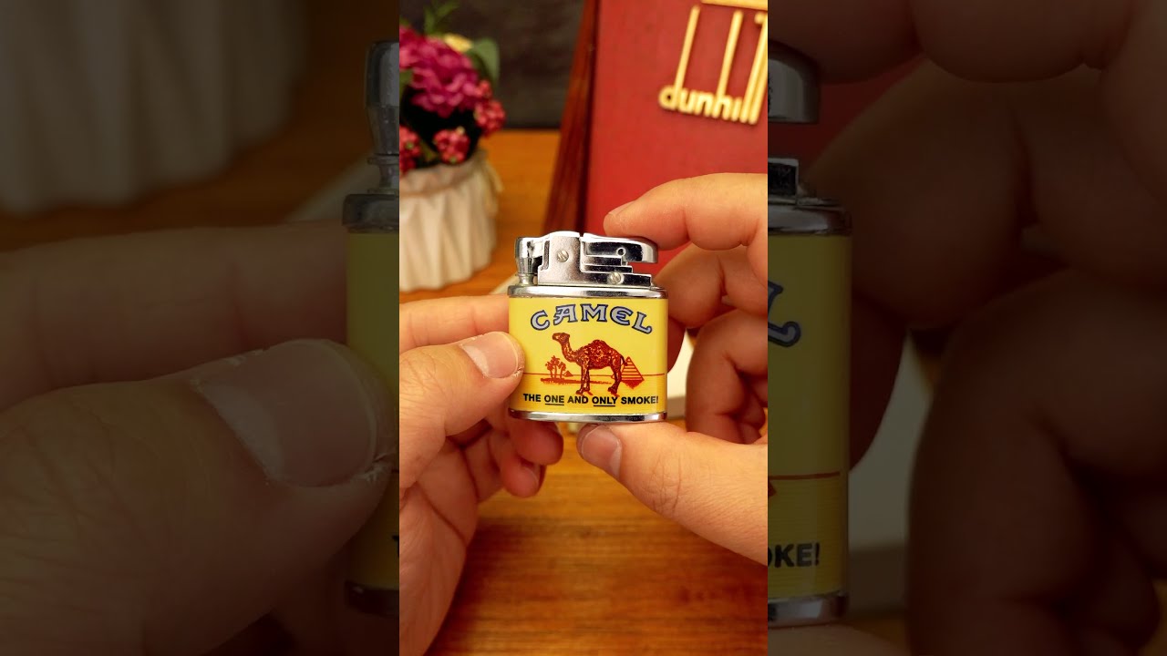 Shanghai sunflower Vintage camel kowtow machine kerosene lighter in 1990s