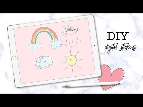 DIY Digital Stickers! Procreate Tutorial || Digital Planner Stickers (BONUS free stickers!)