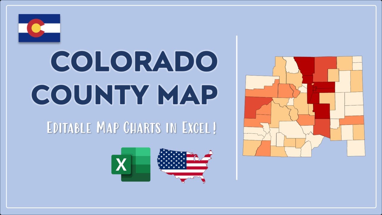 Colorado County Map in Excel - Counties List and Population Map