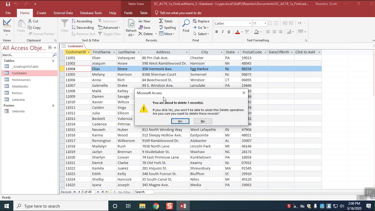 SC Project Access Chp 1 Lab 1   Webcast